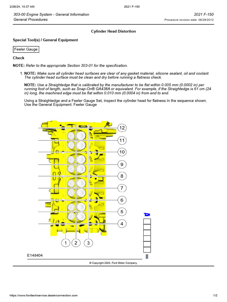 Ford Diesel 3.0 Cylinder Head Distortion | PDF
