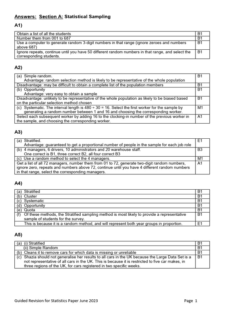 Solutions GR Statistics 2023 | PDF | Quartile | Outlier
