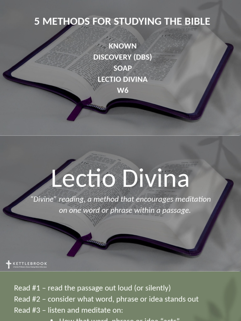 LECTIO DIVINA_Bible Study Method 2 | PDF