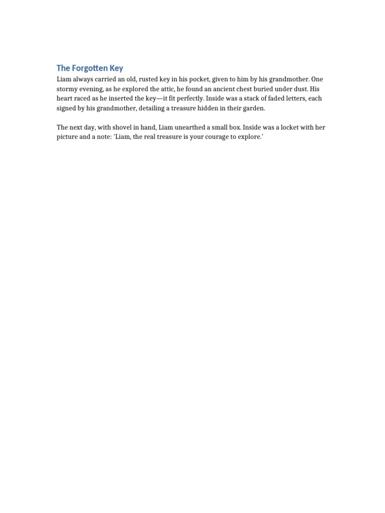 The Forgotten Key | PDF