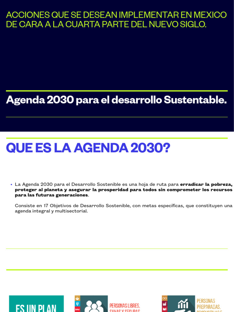 Agenda 2030 Desarrollo Sostenible En México Pdf Desarrollo