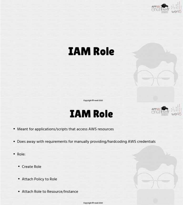 Slides AWS IAM Role | PDF