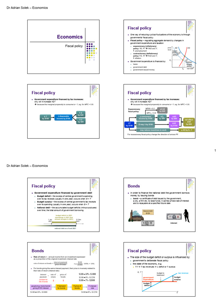 Slides 12 Fiscal, Monetary | PDF | Fiscal Policy | Government Spending