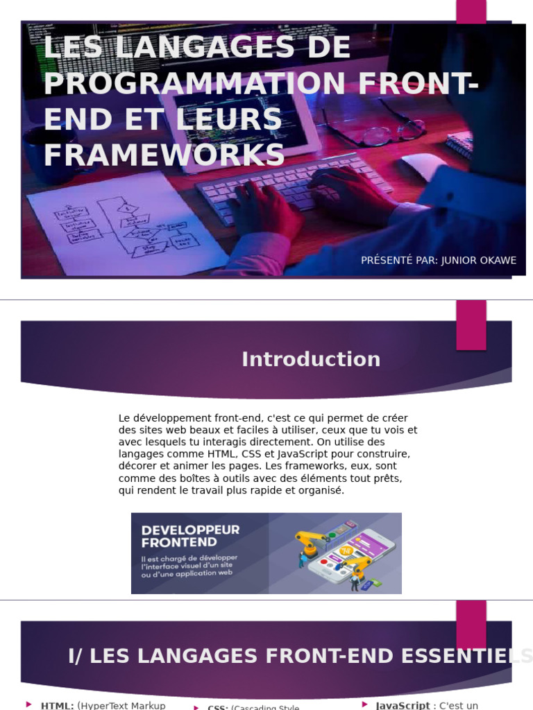 Junior Okawe-Les Langages de Programmation Frontend Et Leurs Frameworks ...