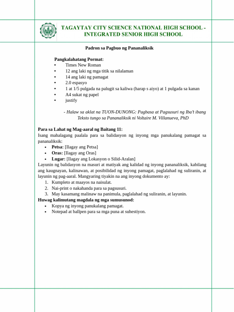 Research Template 2024 | PDF