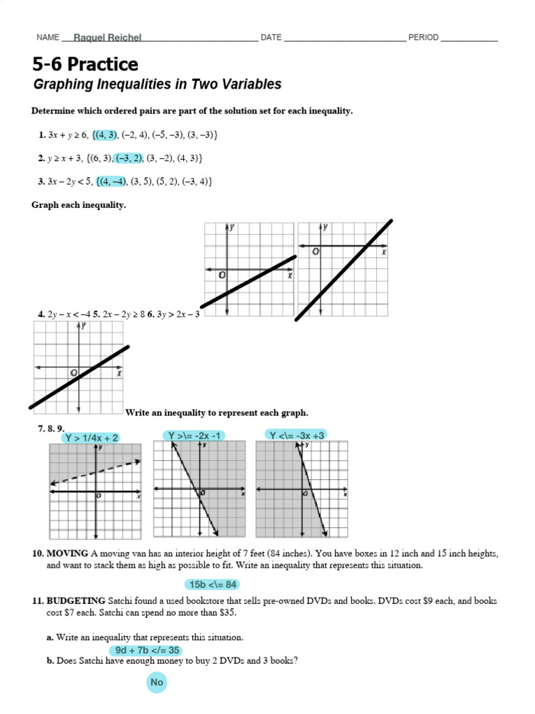 5-6 Practice Blank | PDF