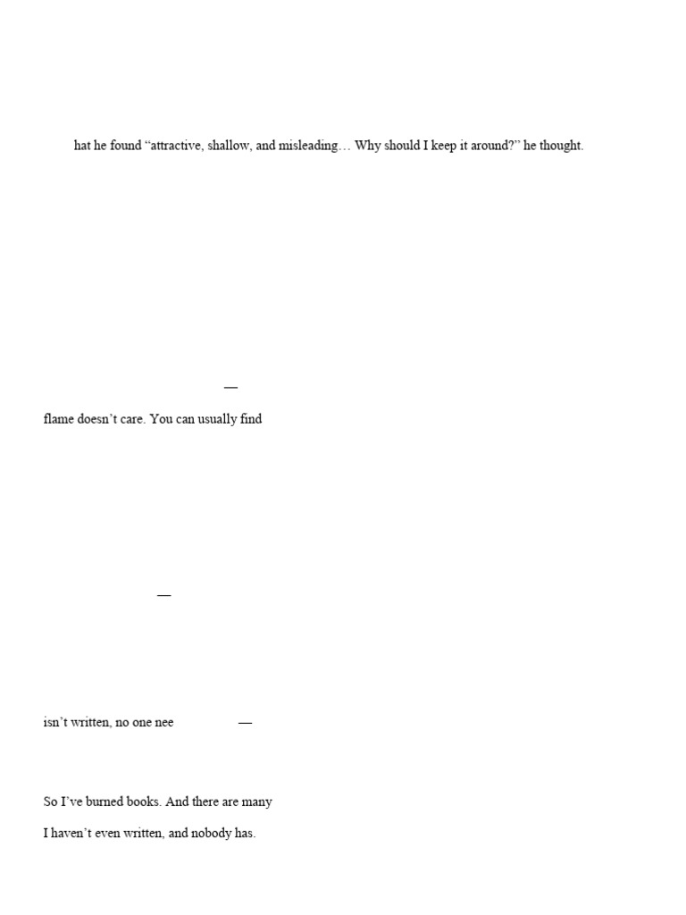 Poetry Analysis: Burning Books | PDF