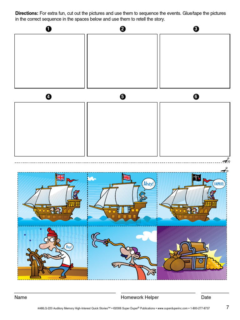 Auditory Memory Story Sequencing Activity | PDF