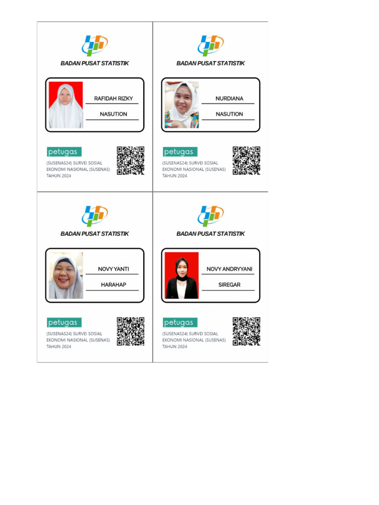 Cocard Petugas Susenas MSBP | PDF