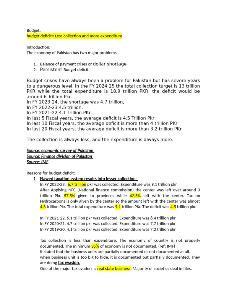 Current Affair Notes On Budget | PDF | Government Budget Balance | Taxes
