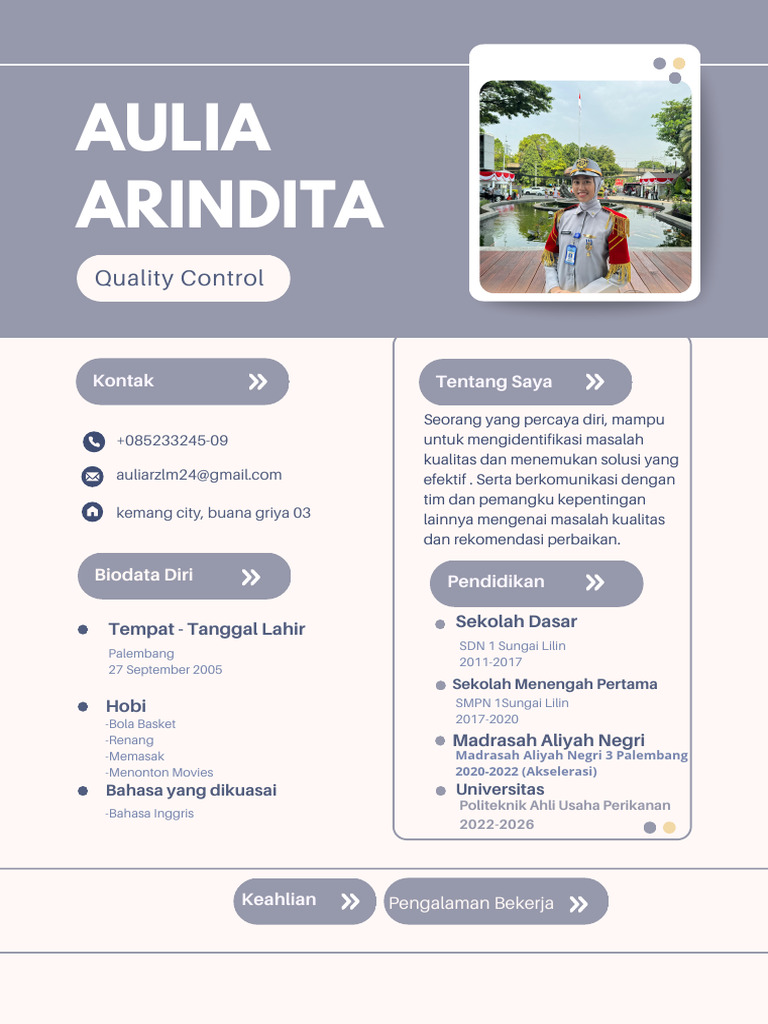 CV Aulia Arindita TPH-A | PDF