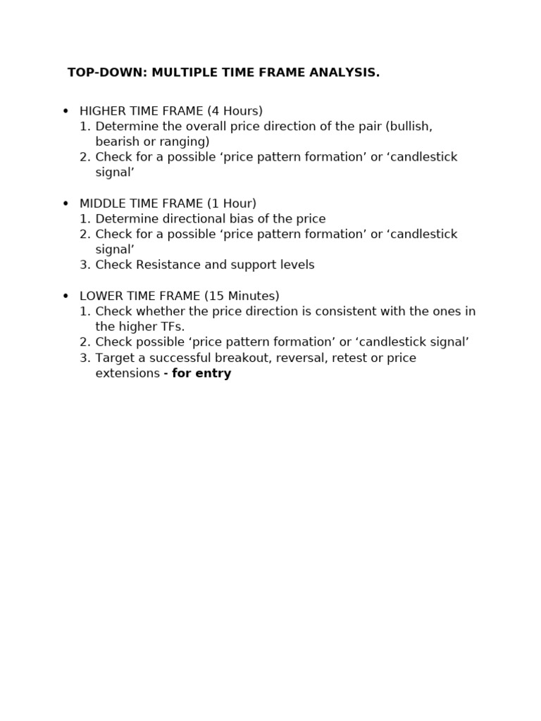 Multiple Time Frame Analysis | PDF