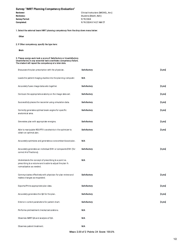 Comp- Brain IMRT | PDF