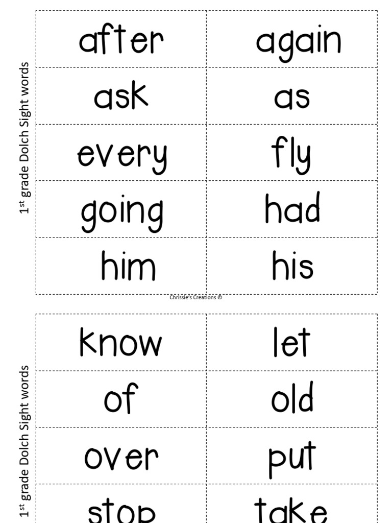 1st Grade Sight Words | PDF