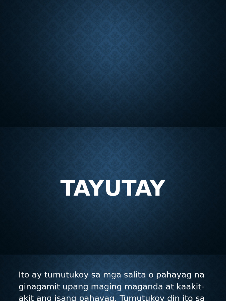 TAYUTAY | PDF