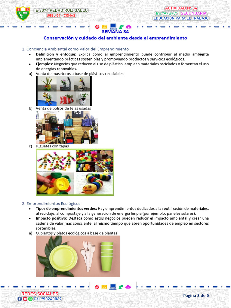 1ro Sec - VII Unidad - 34 | PDF | Reciclaje | Residuos