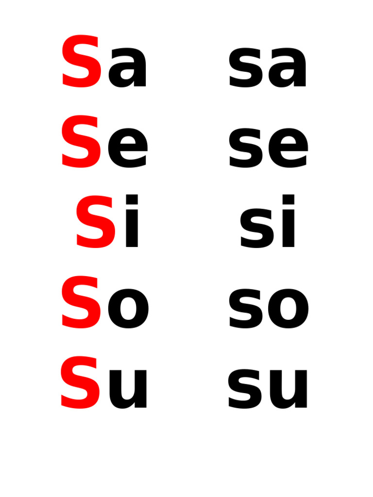 Letra S Susi Pdf