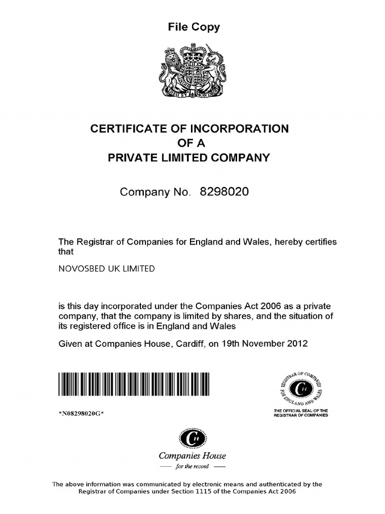 Companies House Document | PDF