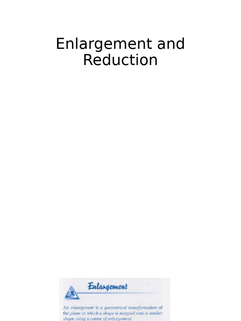 Enlargement and Reduction | PDF