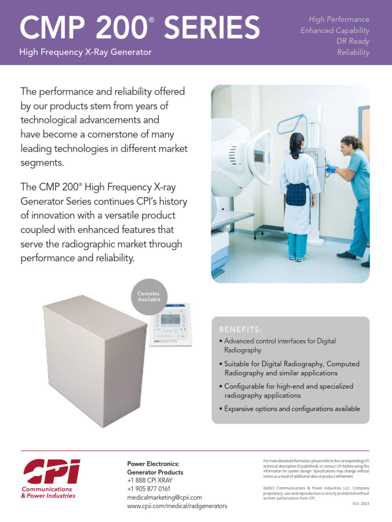 Brochure - CMP 200 (Website) | PDF | Radiography | X Ray