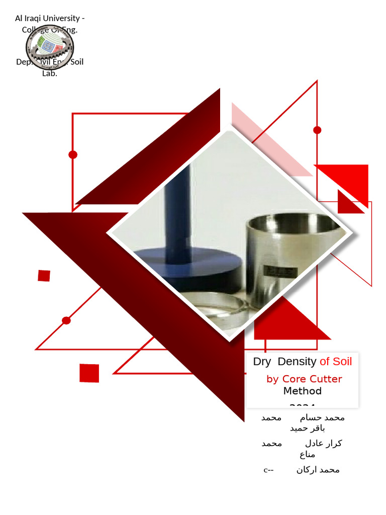 Introduction Dry Density of Soil by Core Cutter Method | PDF | Density ...