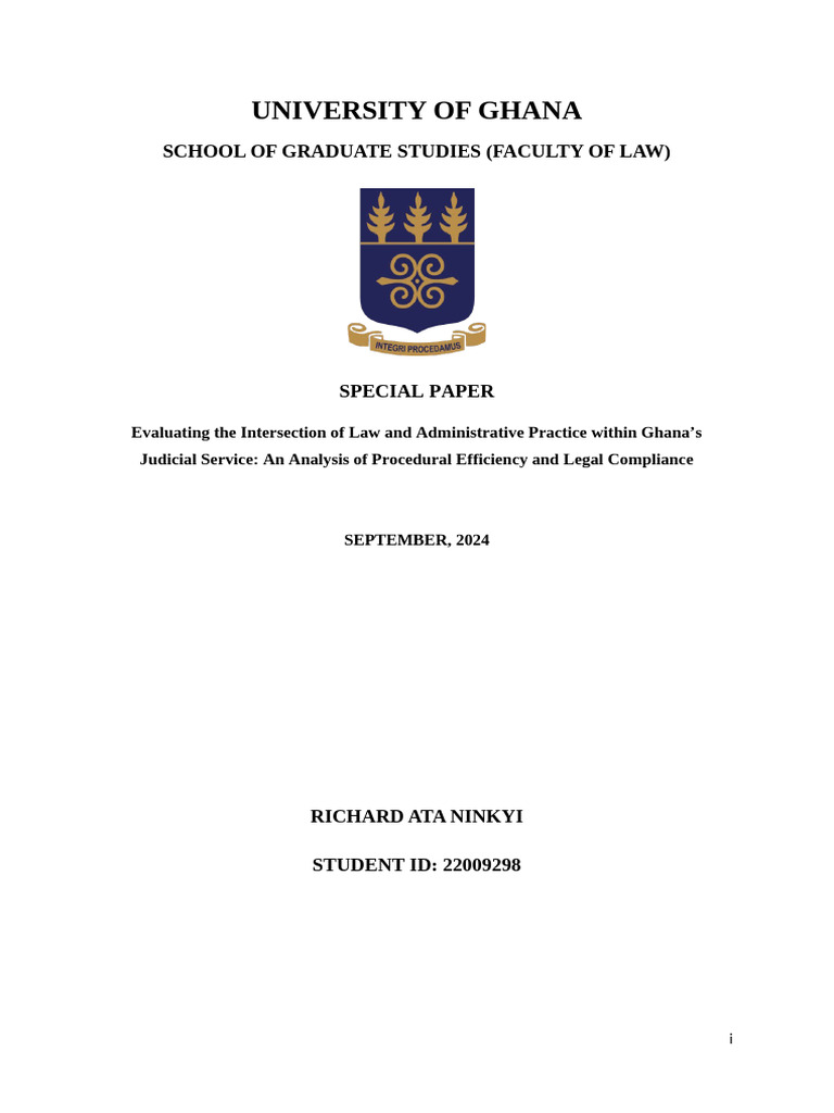 Evaluating The Intersection of Law and Administrative Practice Within ...