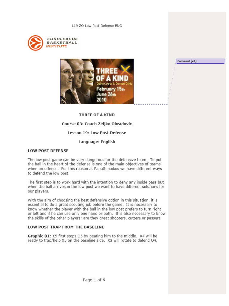 L19 ZO Low Post Defense ENG | PDF