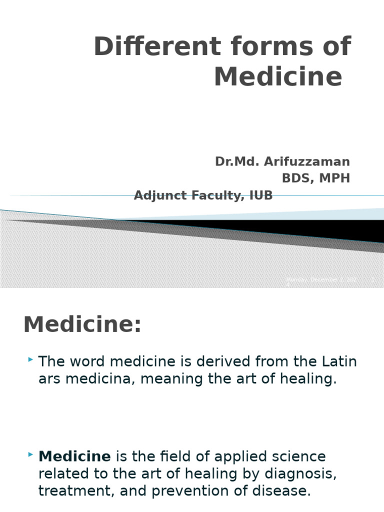 Forms of Medicine | PDF | Ayurveda | Homeopathy