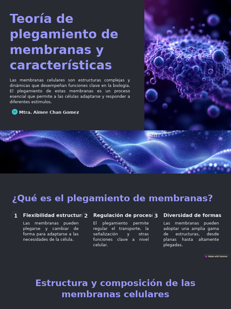 Teoría Plegamiento de Membranas | PDF | Membrana celular | Biología Celular)