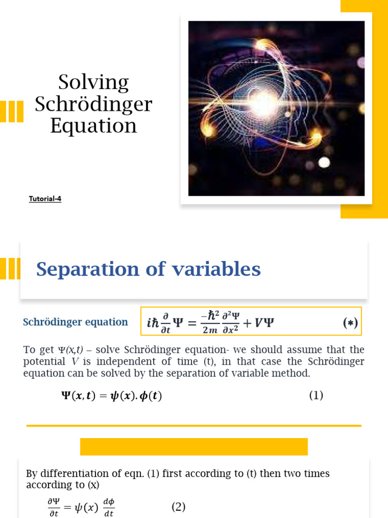 241102-Solving Schrodinger Equation-SS PDF | PDF | Waves | Wave Function