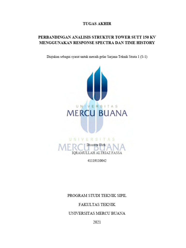 Perbandingan Analisis Struktur Tower Sutt 150 KV | PDF