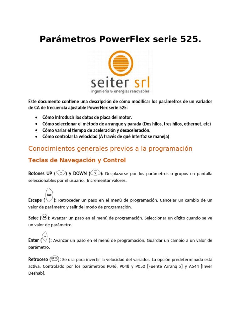 PowerFlex Serie 525 | PDF | Ingenieria Eléctrica | Informática
