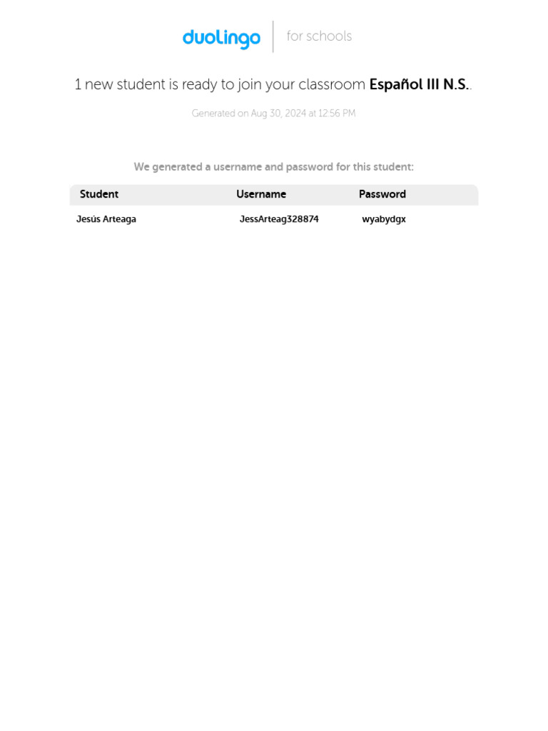 Duolingo Roster | PDF