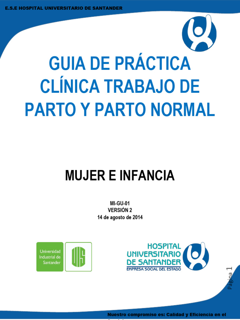 Mi-Gu-01 Guia de Practica Clinica Atencion Del Trabajo de Parto (Adaptada) | PDF | Parto ...