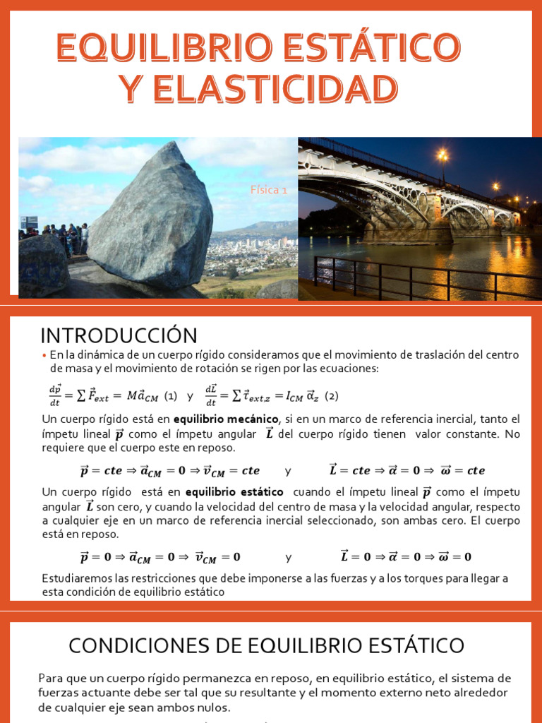Semana 13 - ESTATICA Y ELASTICIDAD 2024 2C | PDF | Deformación ...