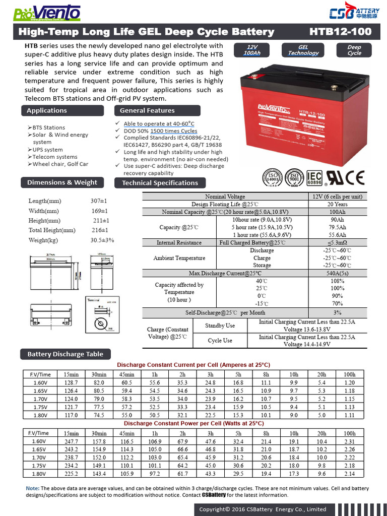 Bateria Libre de Mantenimiento 100ah | PDF | Electrical Engineering ...