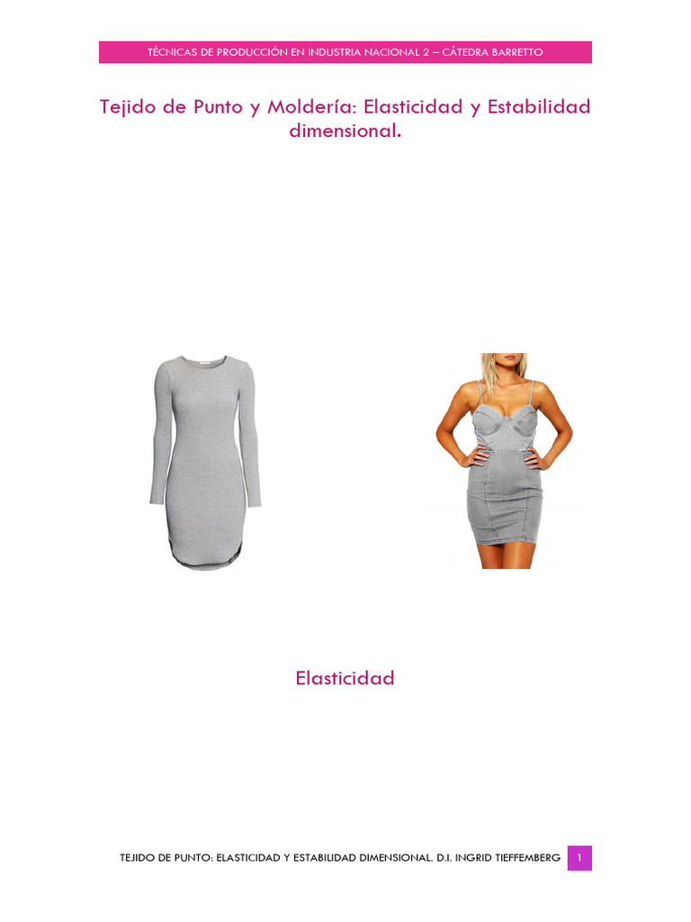 Elasticidad y Estabilidad Dimensional | PDF | Textiles | Elasticidad ...