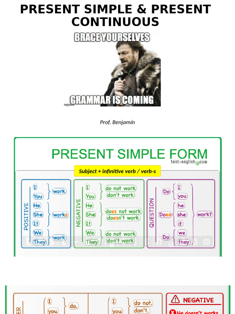 Present Simple Continuous | PDF