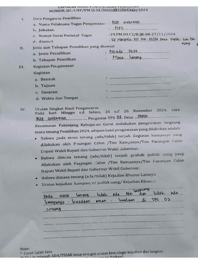 LHP MASA TENANG Tps 02-1 | PDF