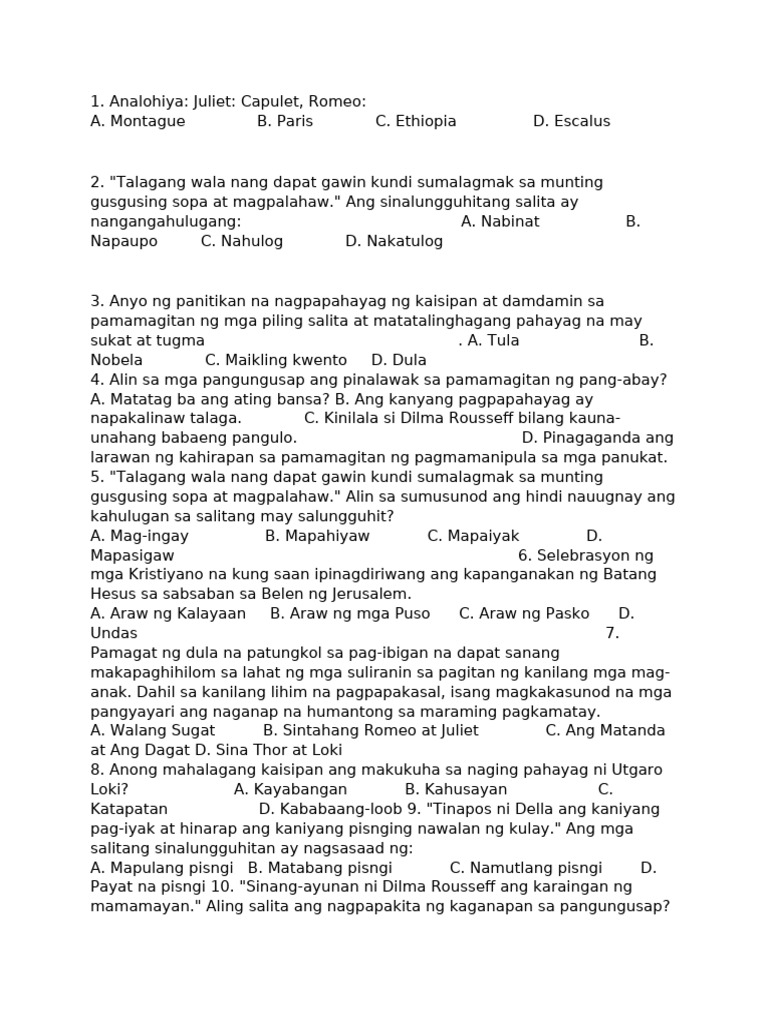 Filipino | PDF