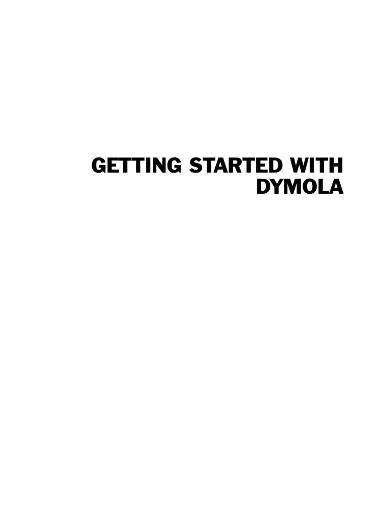 Getting Started With Dymola | PDF | Button (Computing) | Icon (Computing)