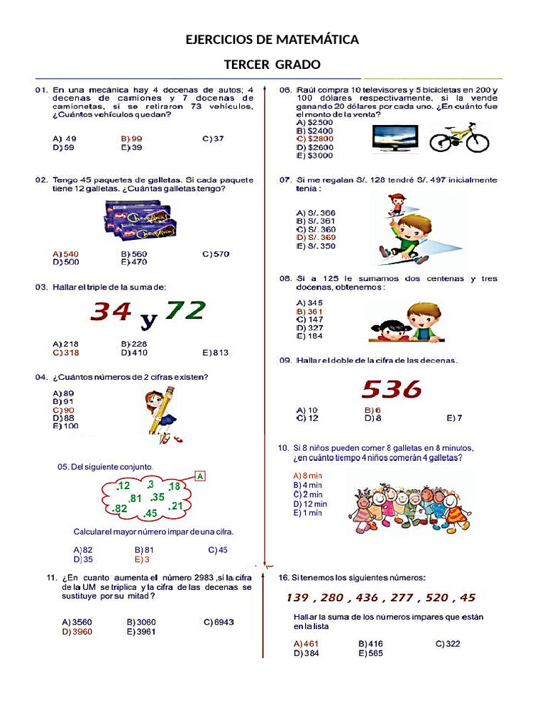Ejercicios de Matemática-Concurso | PDF