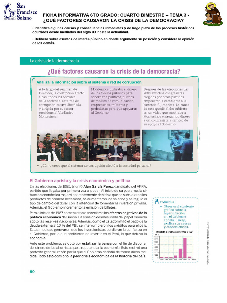 Ficha Texto 11 Qué Factores Causaron La Crisis de La Democracia | PDF