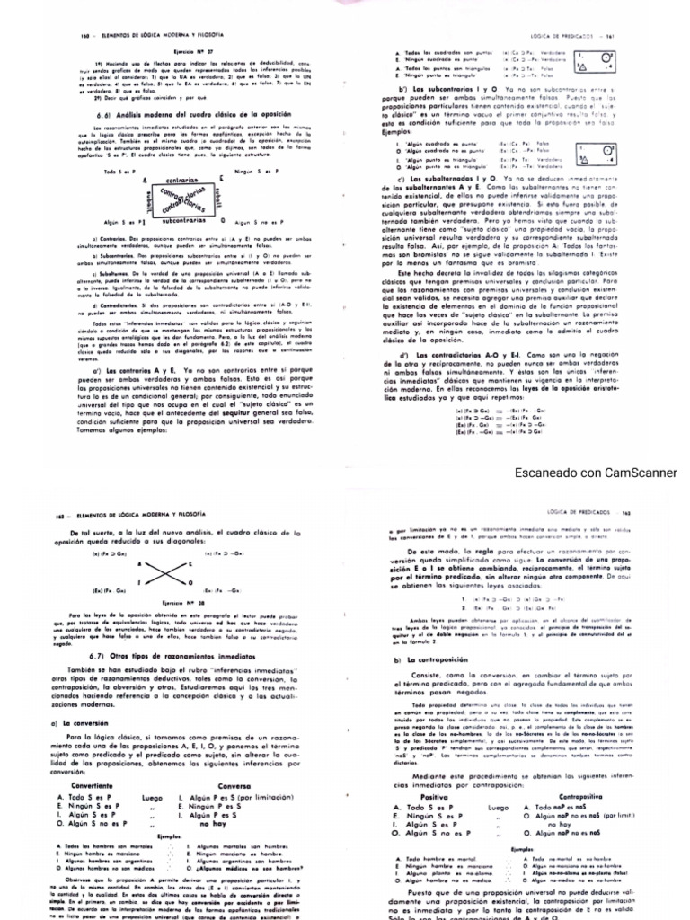 Elementos de Lógica Moderna y Filosofía. Extracto | PDF