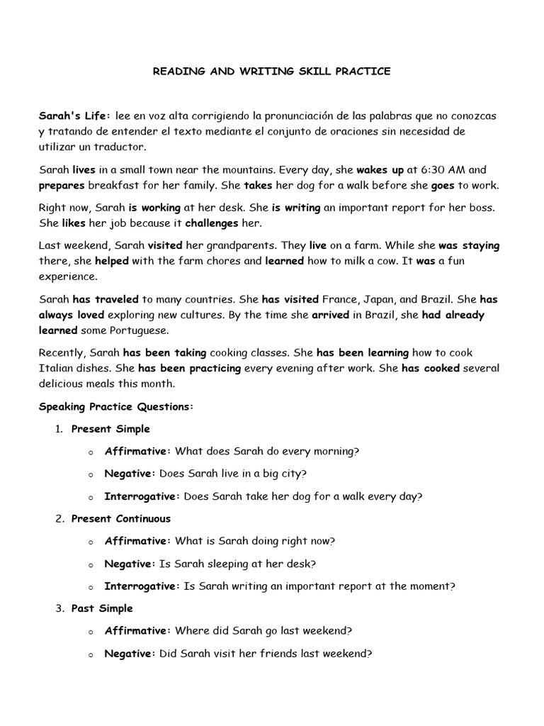 Reading and Writing Skill Practice | PDF | Foods | Cuisine