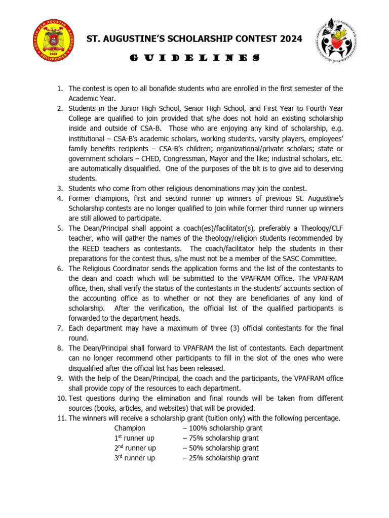 Sasc Guidelines Revised 2024 | PDF