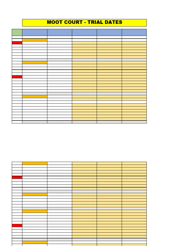 MOOT COURT - Indication of Trial Dates for 2024 (1) | PDF