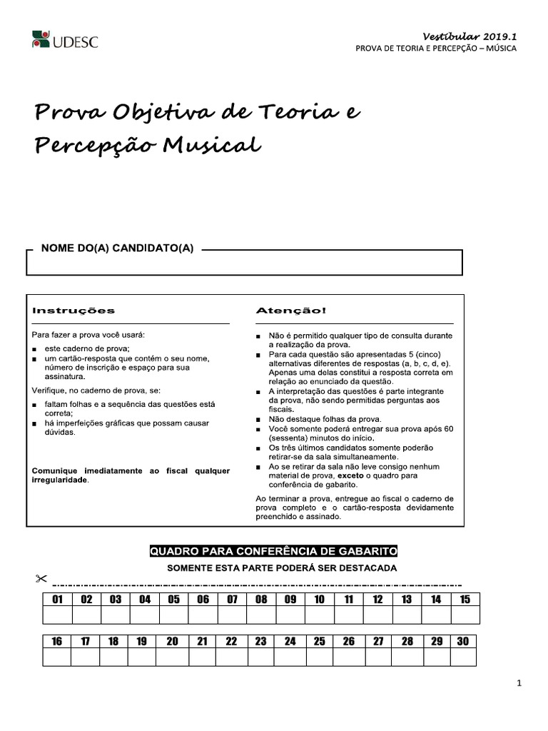 Prova Objetiva de M Sica Curvas 15431862316774 7424 | PDF