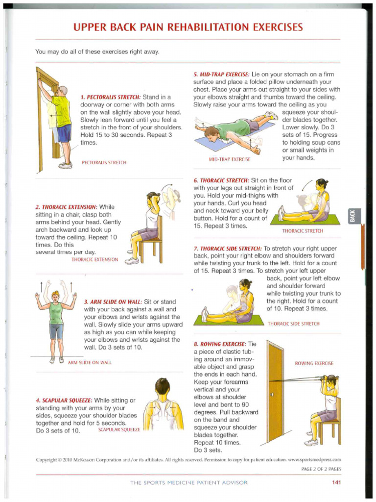 Partners Troy Upper Back Pain Exercises Mar 2022 | PDF