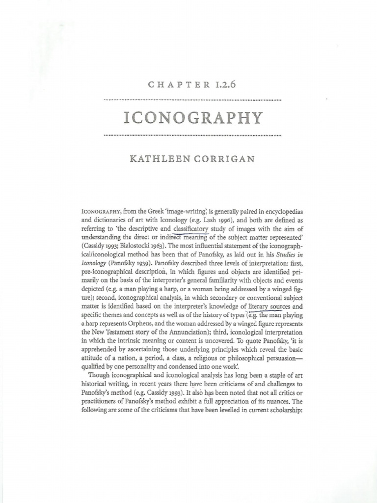 Corrigan Iconography | PDF